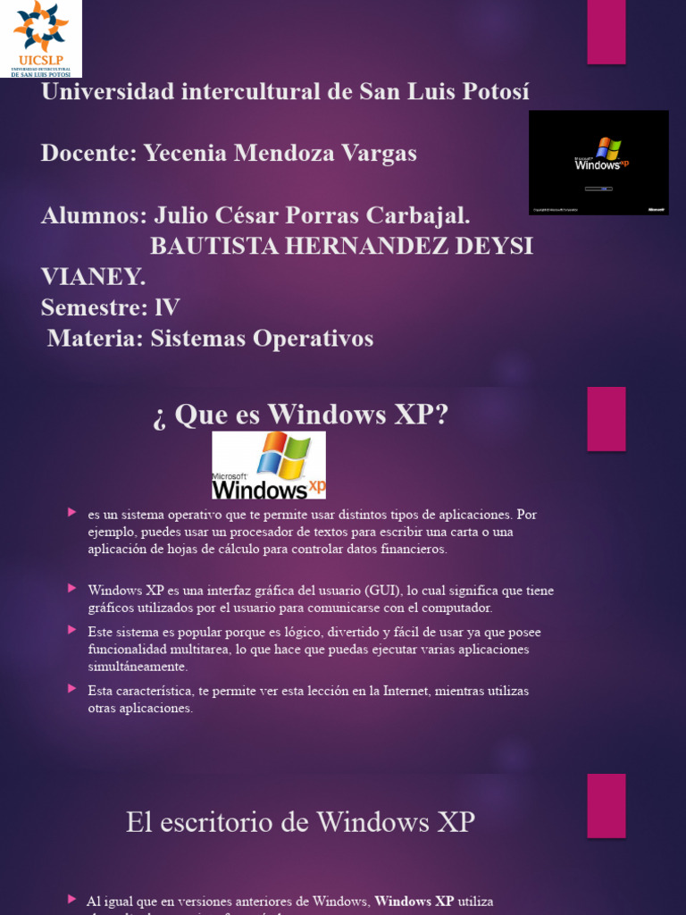 Windos XP Universidad Intercultural de San Luis Potosí | PDF | Microsoft Windows | Windows XP