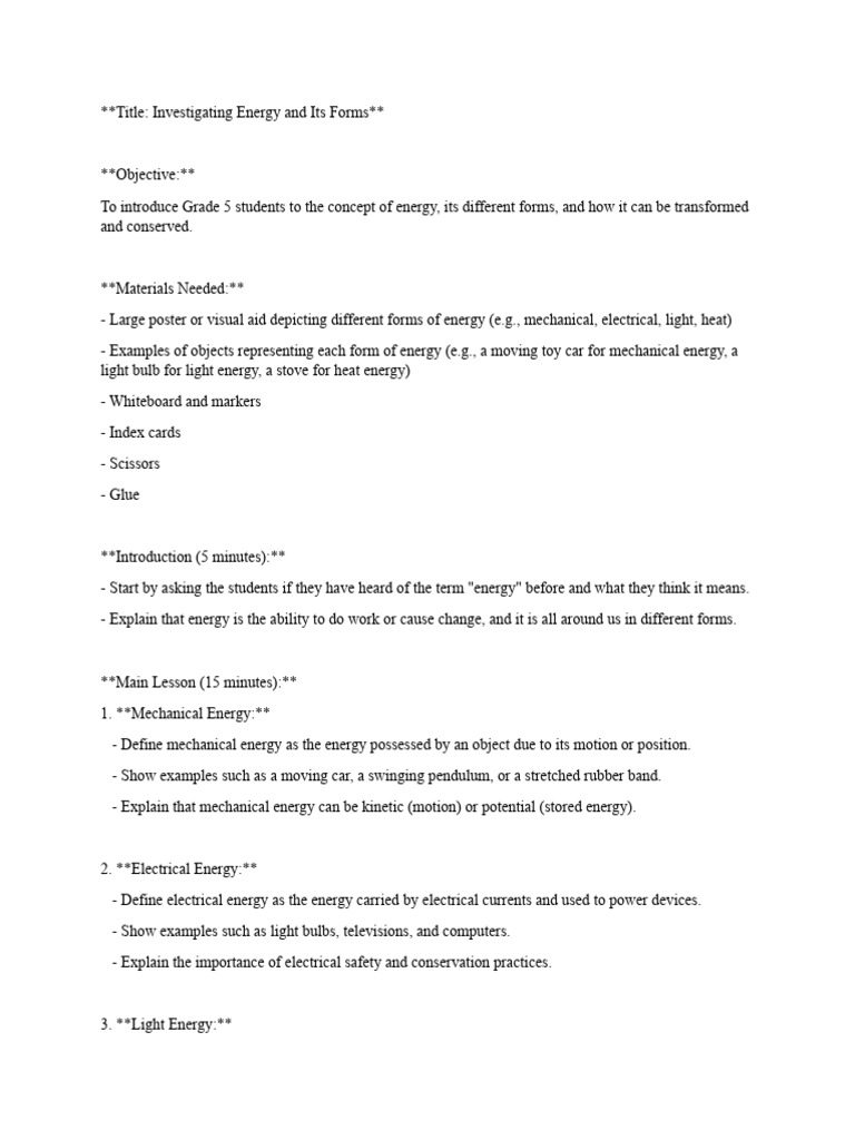 Investigating Energy and Its Forms | PDF | Heat | Energy Development