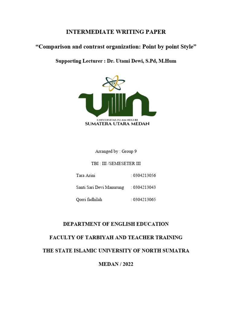 Group 11 Comparison & Contrast Pattern (Point by Point Style) | PDF ...