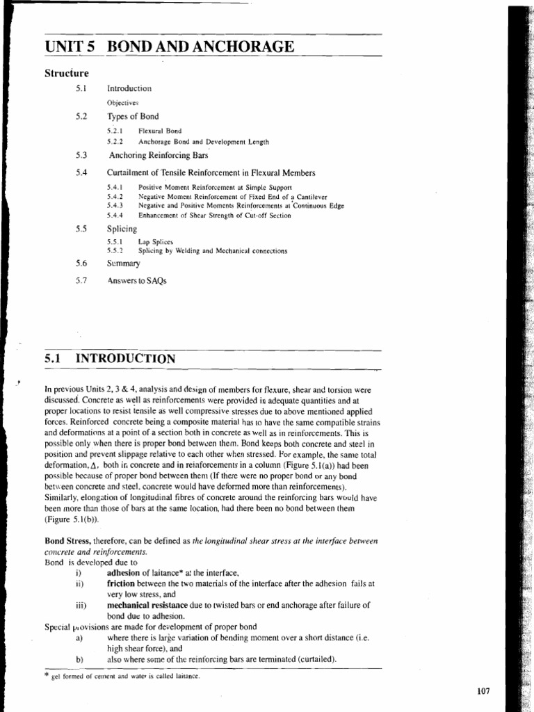 Bond and Anchorage | PDF | Bending | Stress (Mechanics)