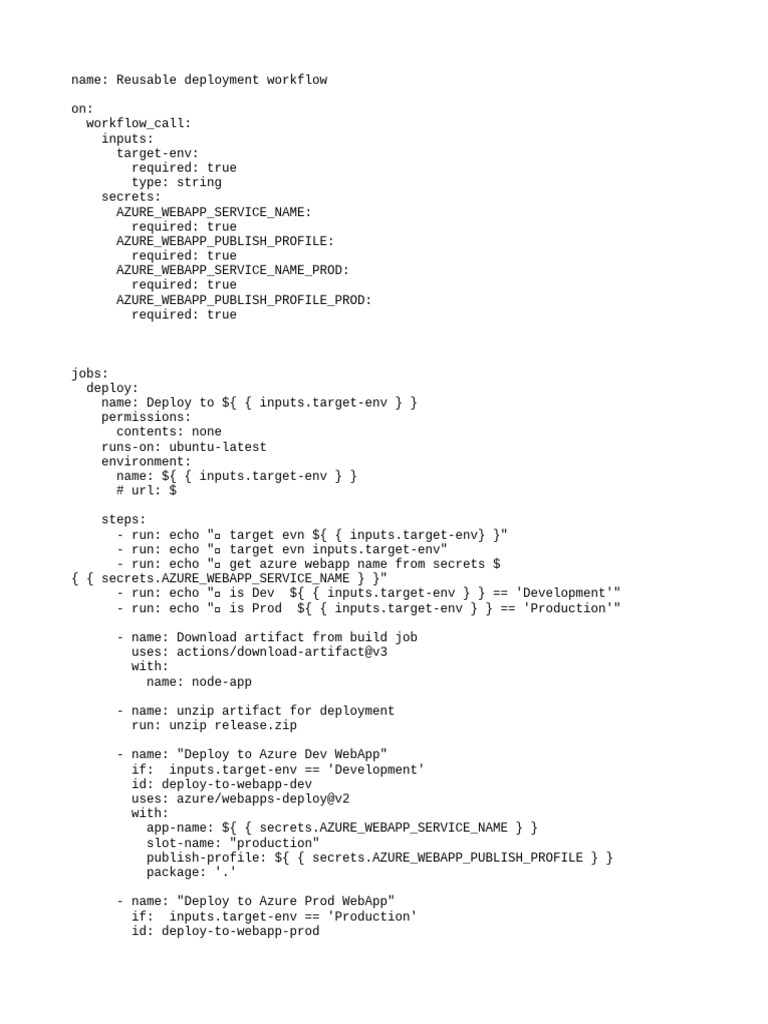 Multi-Stage Azure Deployment Workflow | PDF | Teaching Methods & Materials | Computers