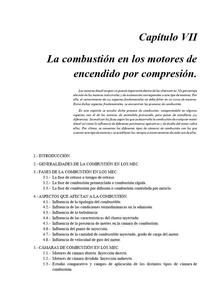 Combustión MEC | PDF | Combustión | Inyección de combustible