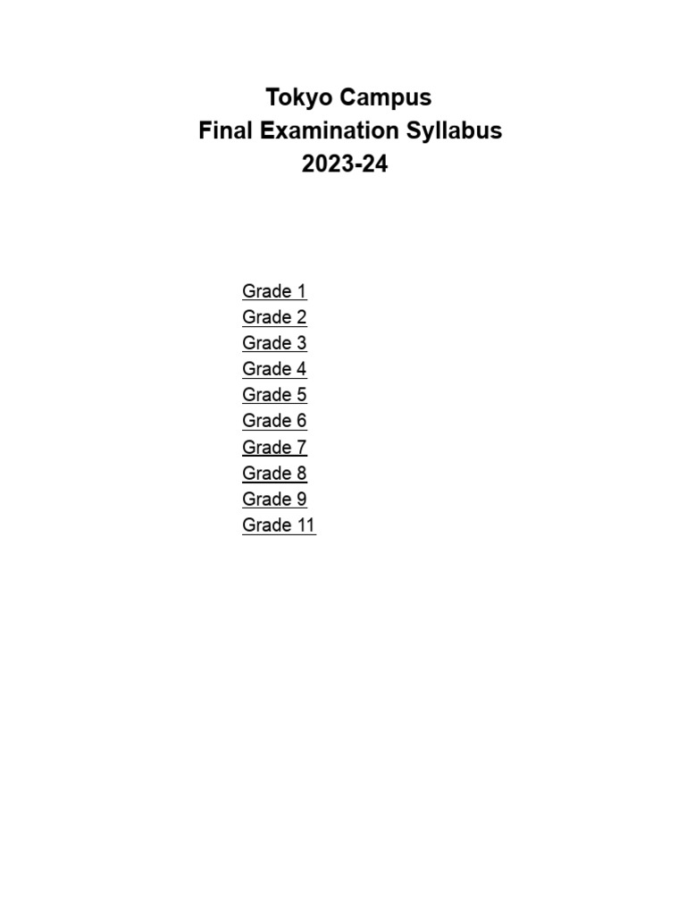 Tokyo Campus Final Exam Syllabus 2023-24 | PDF | Entrepreneurship | Demand
