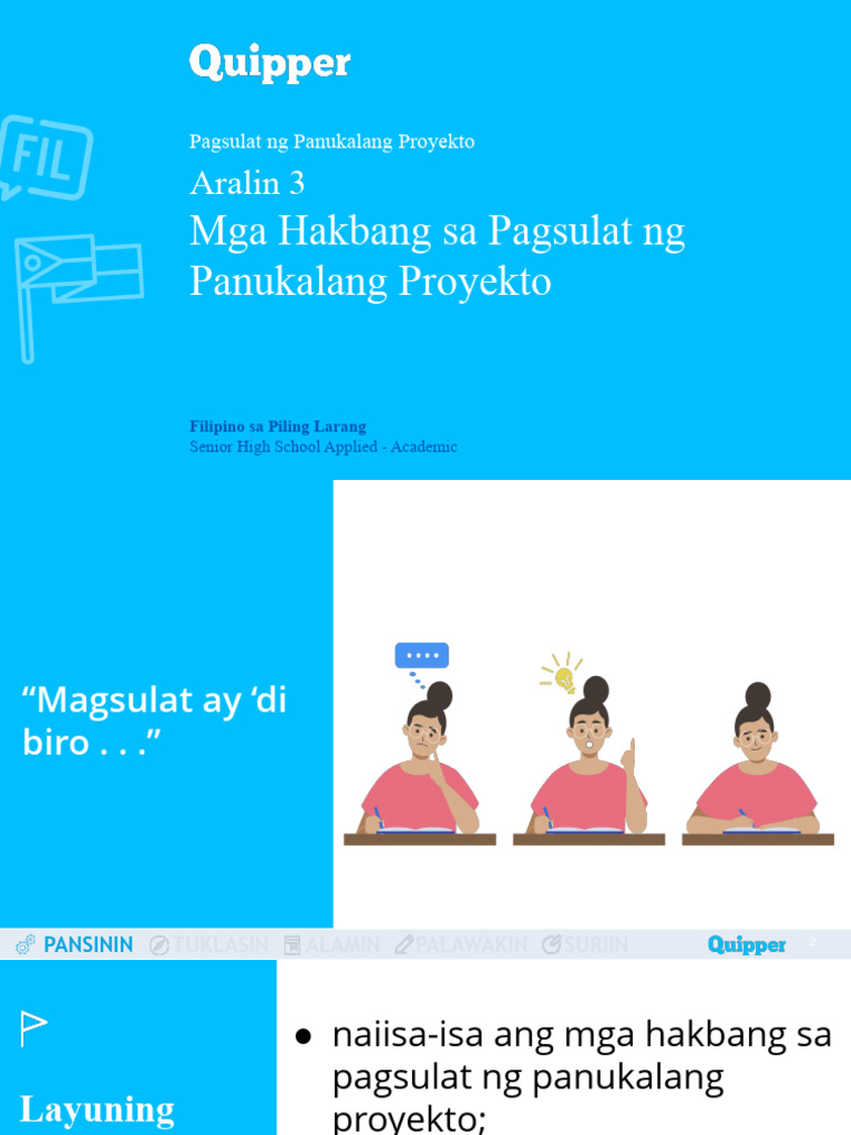 FPL 11 - 12 Q2 1503 - Mga Hakbang Sa Pagsulat NG Panukalang Proyekto | PDF