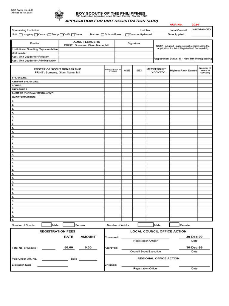 Bsp Aur Form | PDF | Scouting And Guiding | Outdoor Recreation