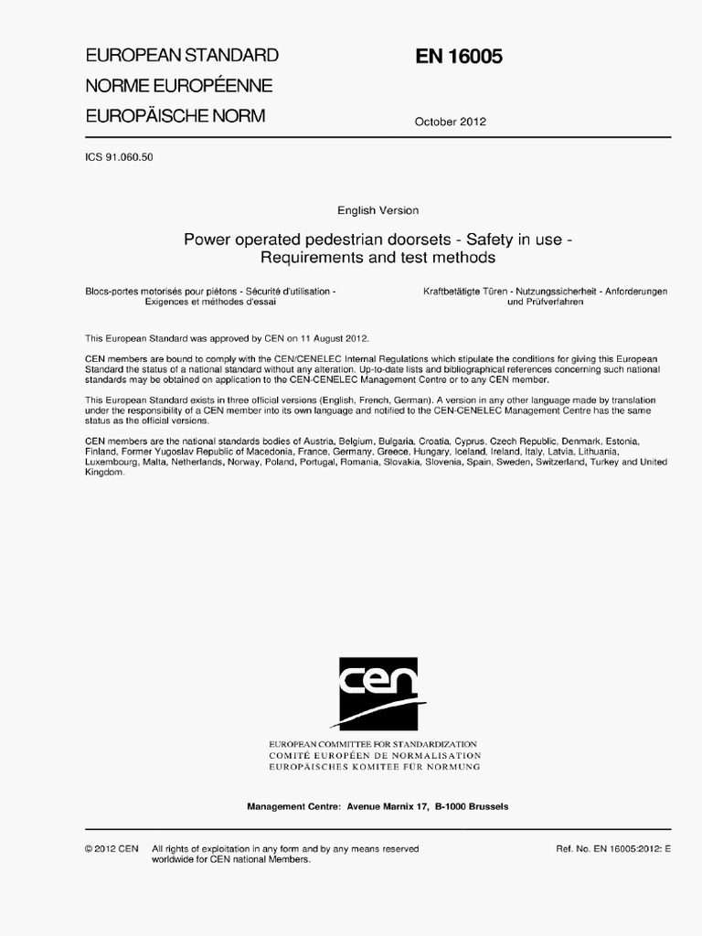En 16005-2012 | PDF
