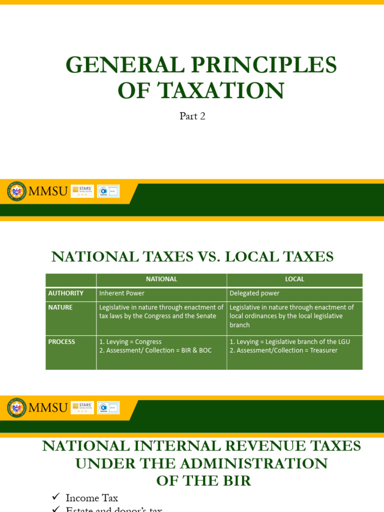National vs. Local Taxes Explained | PDF | Taxes | Taxpayer