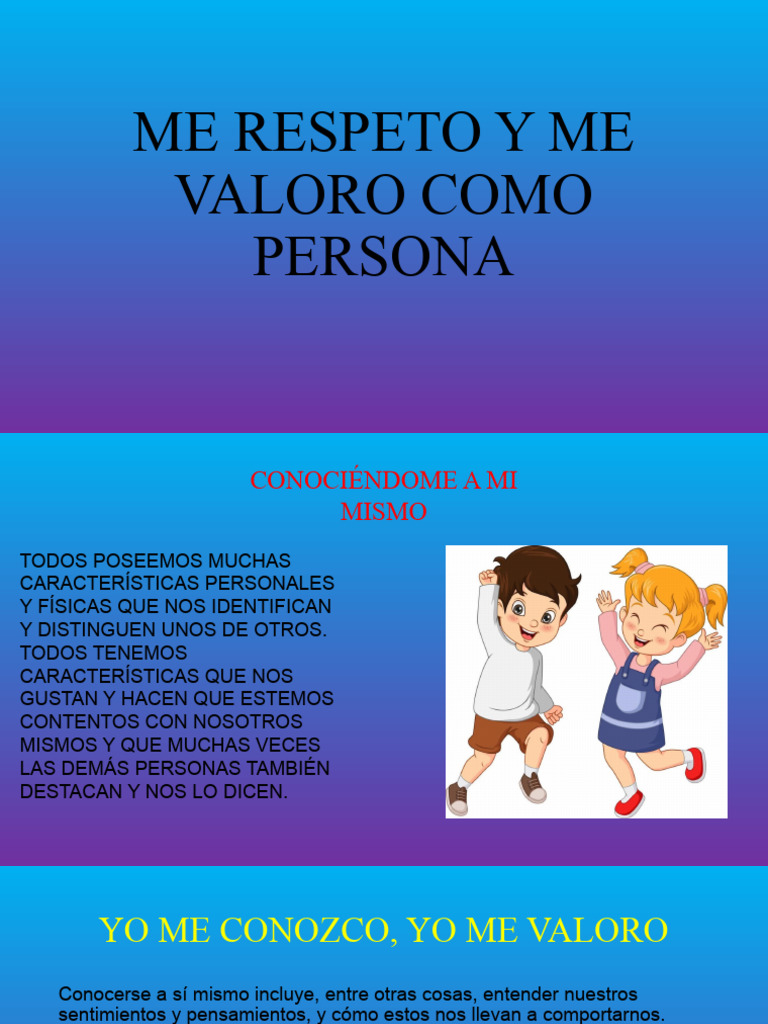 ME RESPETO Y ME VALORO COMO PERSONA | PDF