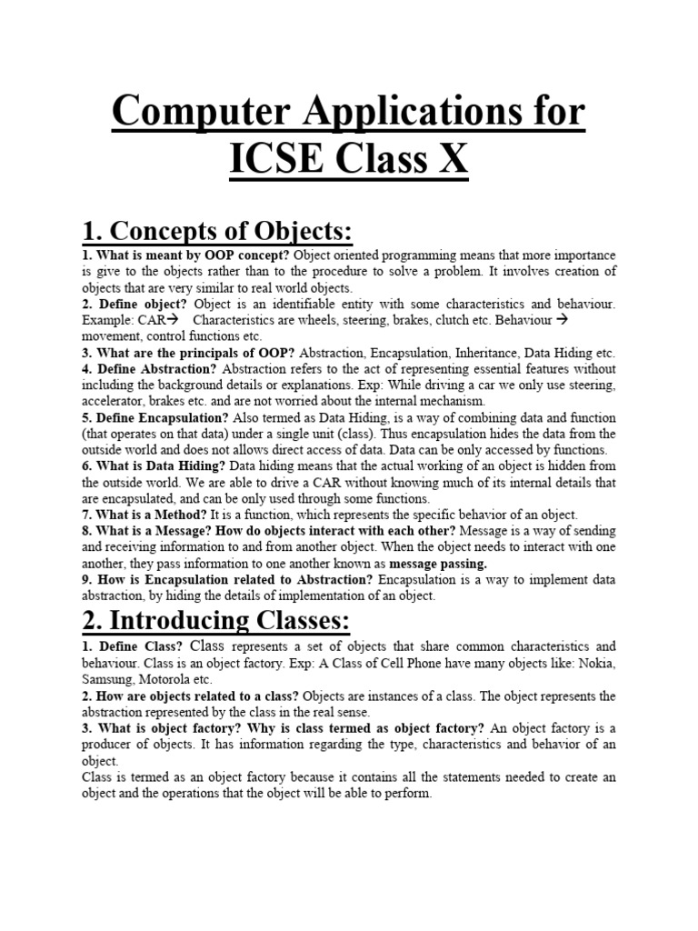 definations | PDF | Class (Computer Programming) | Java (Programming Language)