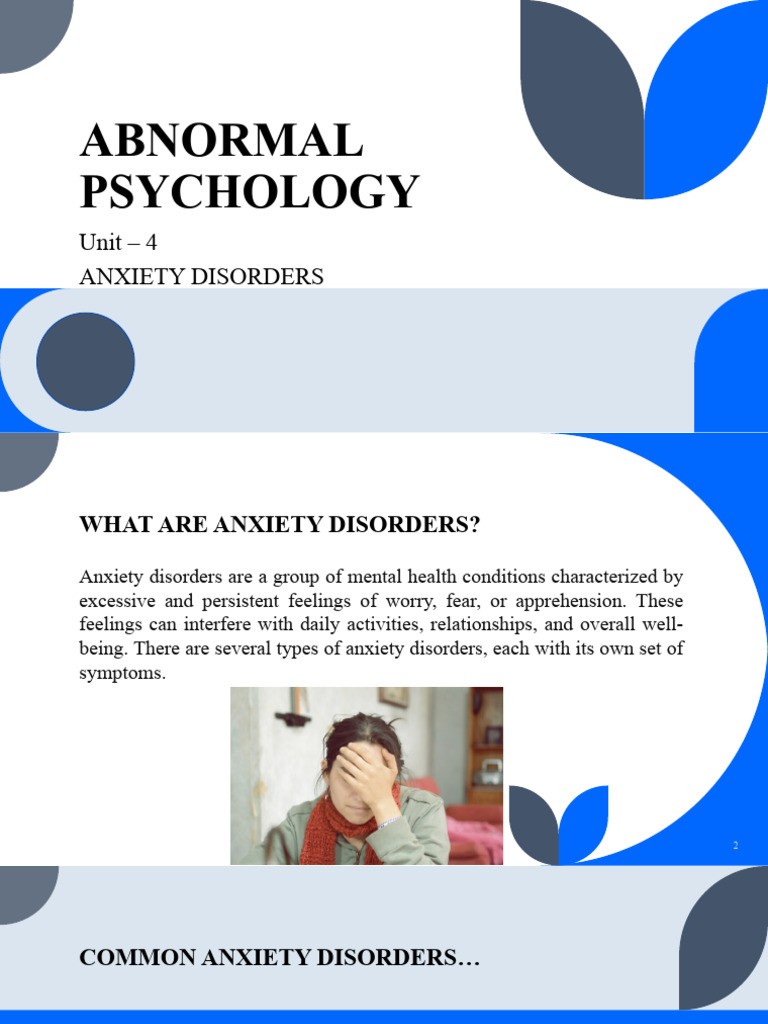 AP UNIT 4 | PDF | Psychological Trauma | Anxiety Disorder