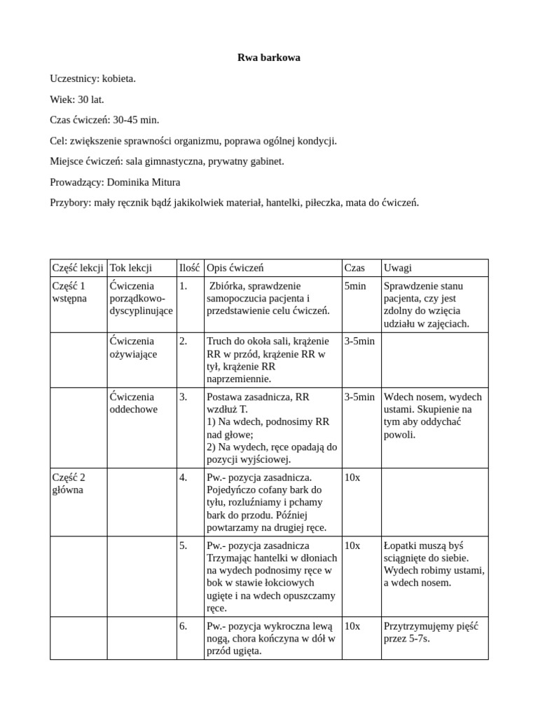 Rwa Barkowa | PDF