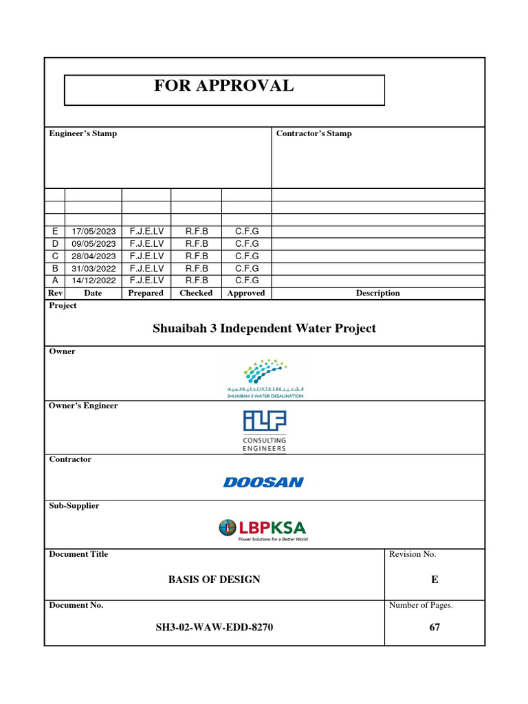 Shuaibah 3 IWP Basis of Design Document | PDF | Photovoltaics ...