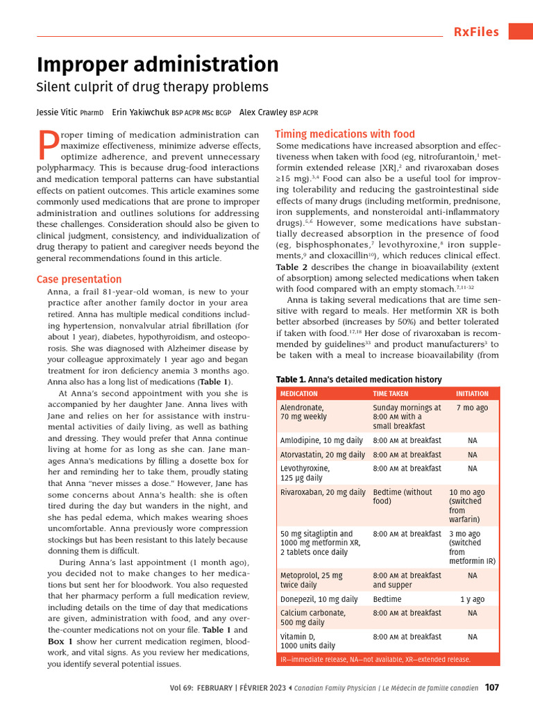 Improper Administration Silent Culprit of Drug Therapy Problems | PDF ...