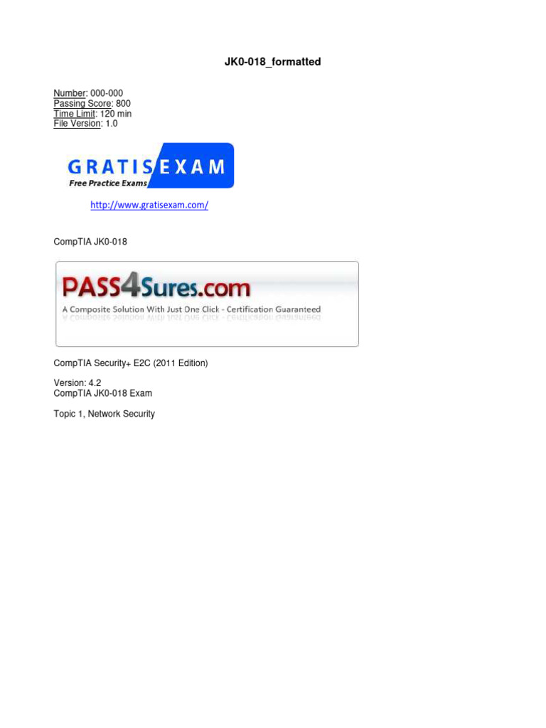 CompTIA Security+ Practice Questions and Answers | PDF | Security ...