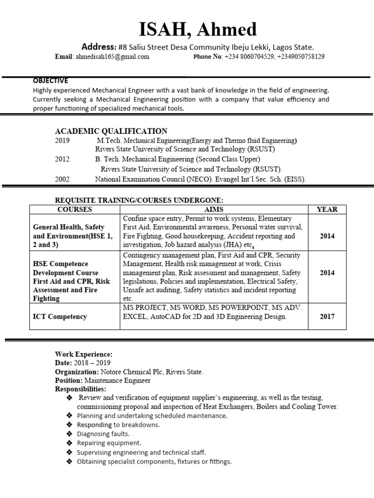 Ahmed J. Isah | PDF | Safety | Engineering