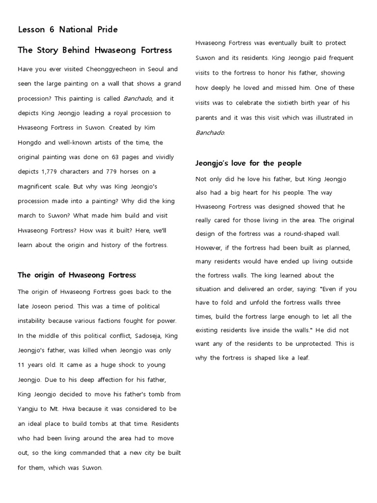 Lesson 6 National Pride | PDF