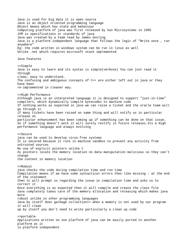 Java Course Download Free Pdf Java Programming Language Programming