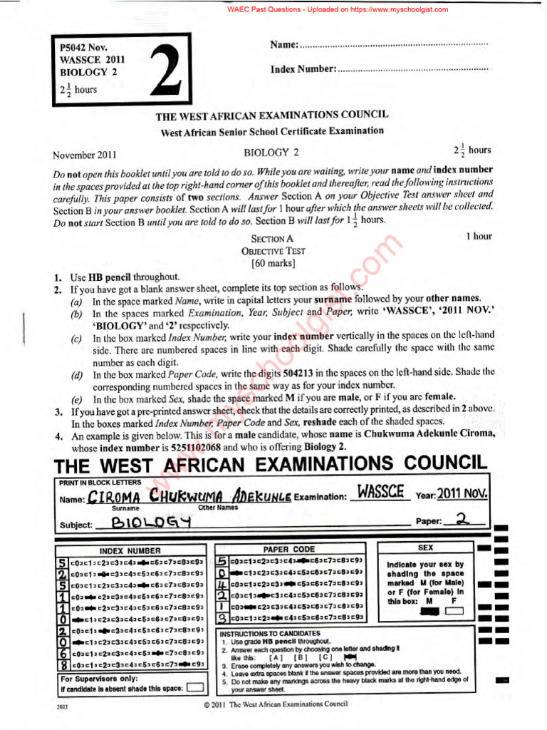 WAEC Past Questions Collection | PDF