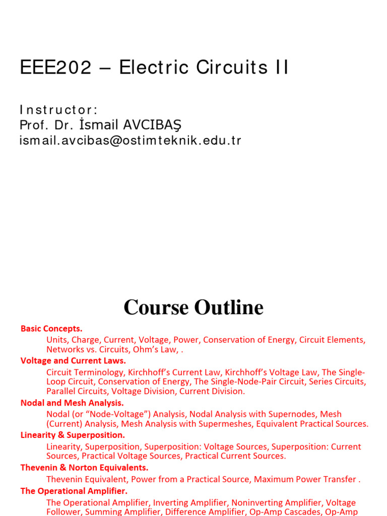 Lec01 1 | PDF | Electrical Network | Laplace Transform