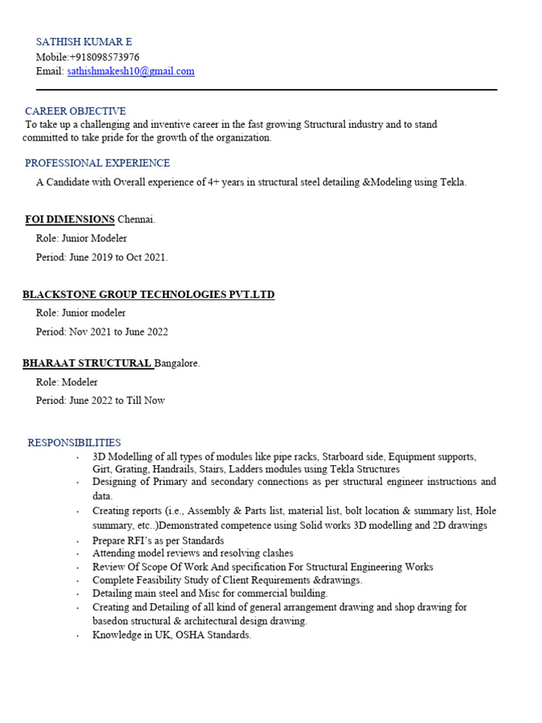 03sathishkumar - Tekla Modeler-6K | PDF | Engineering