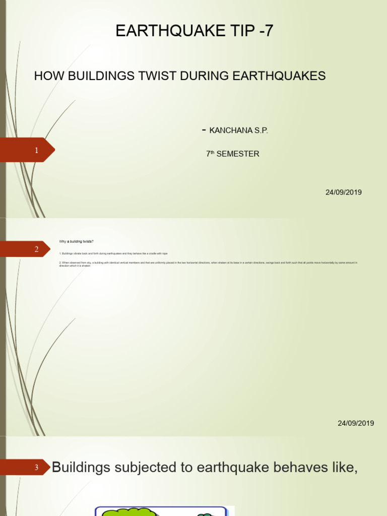 Earthquake Tip - 7 | PDF | Applied And Interdisciplinary Physics | Mechanics