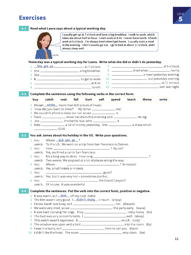 Past Simple Exercises - Murphy | PDF