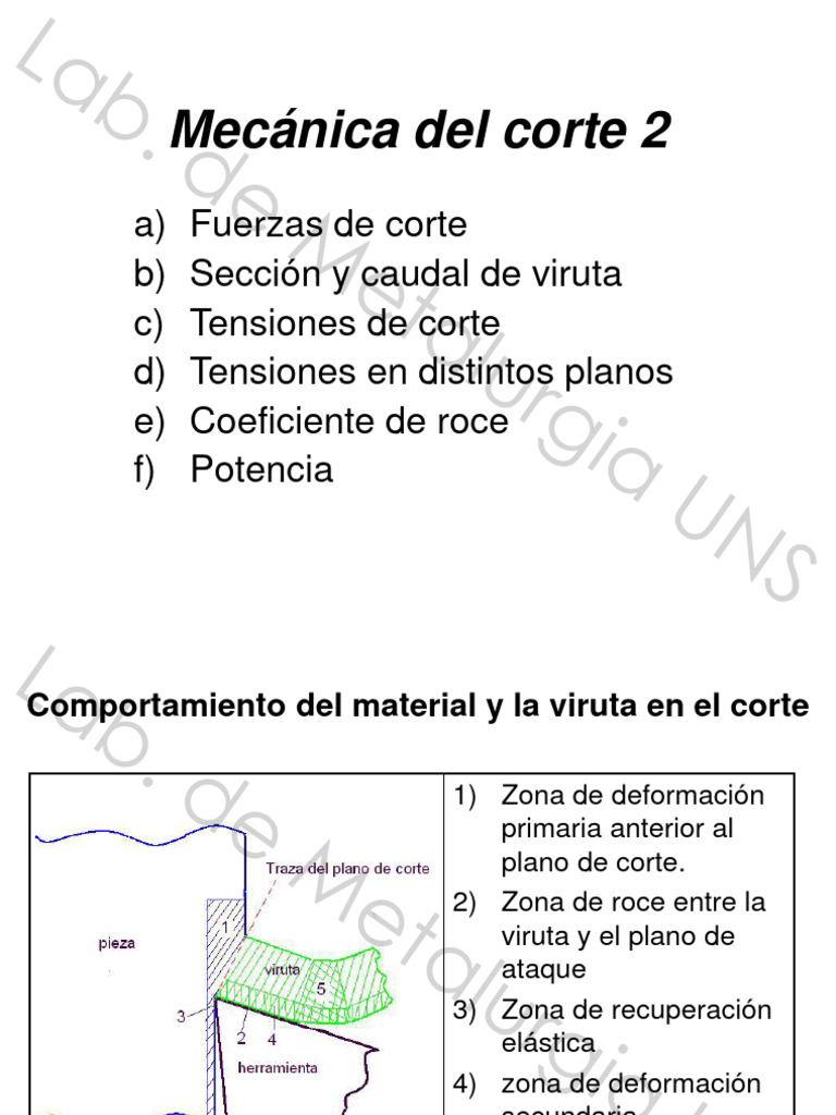 Mecánica Del Corte 2 | PDF | Estrés (Mecánica) | Materiales
