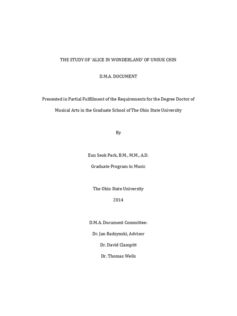 DMA Paper EunSeok Park (Edited) | PDF | Music Theory | Musical Compositions