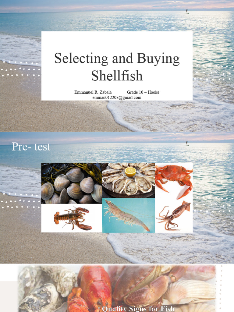 Selecting and Buying Shellfish TLE Report Zabala | PDF | Shellfish ...