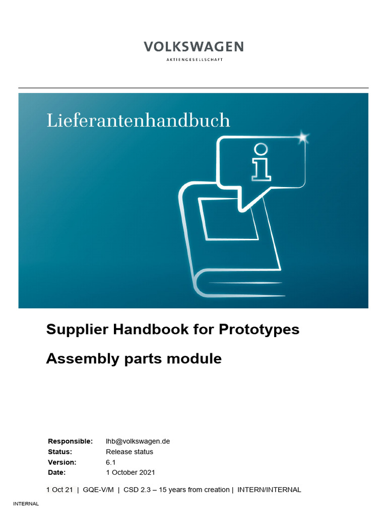 Supplier Handbook for Prototype Parts | PDF | Electrical Connector ...