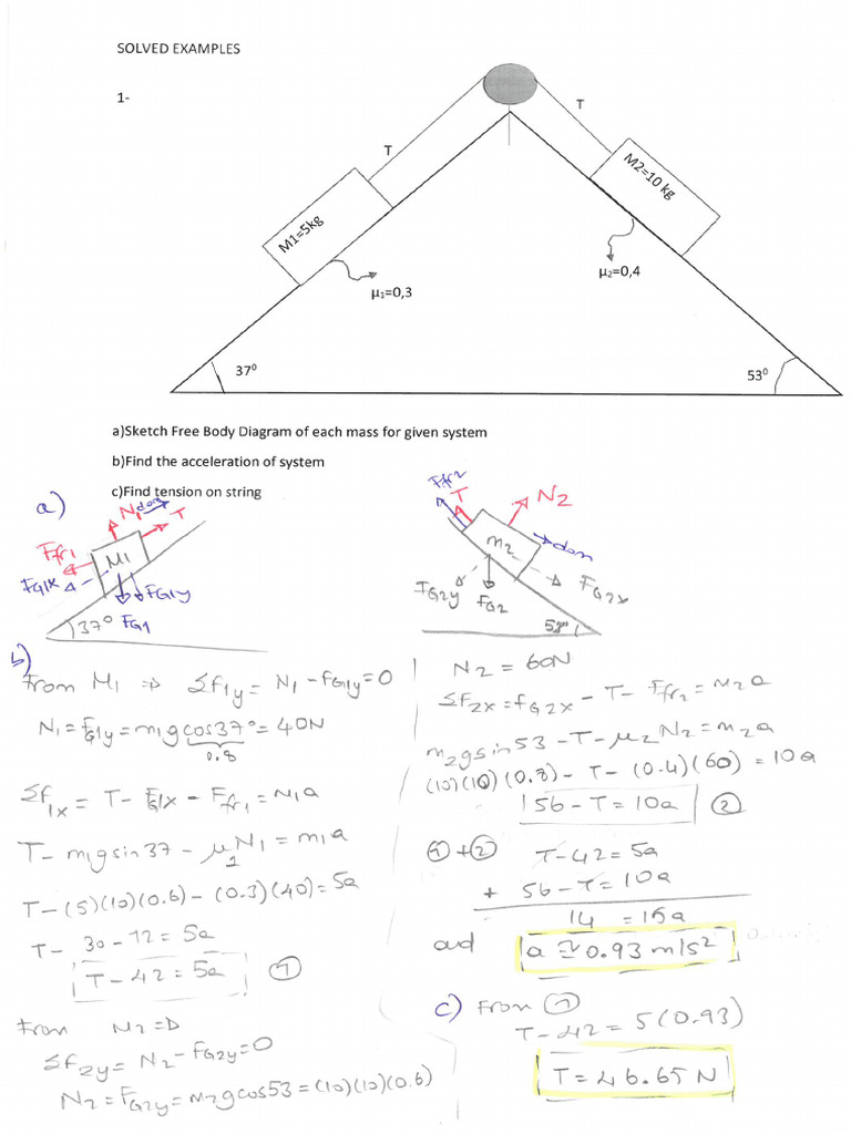 Laws of Newton-Conservation of Energy-Solved Problems | PDF