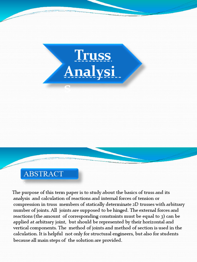 Truss | PDF | Truss | Mechanical Engineering