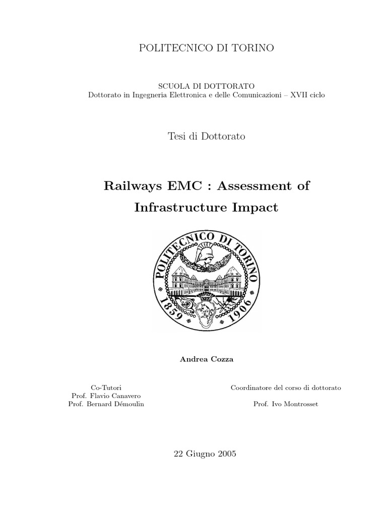 Rail EMC Thesis | PDF | Electromagnetic Compatibility | Electromagnetic ...