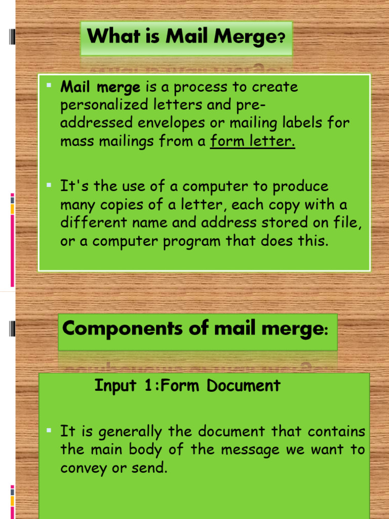 Mail Merge | PDF | Computer Science | Multidimensional Signal Processing