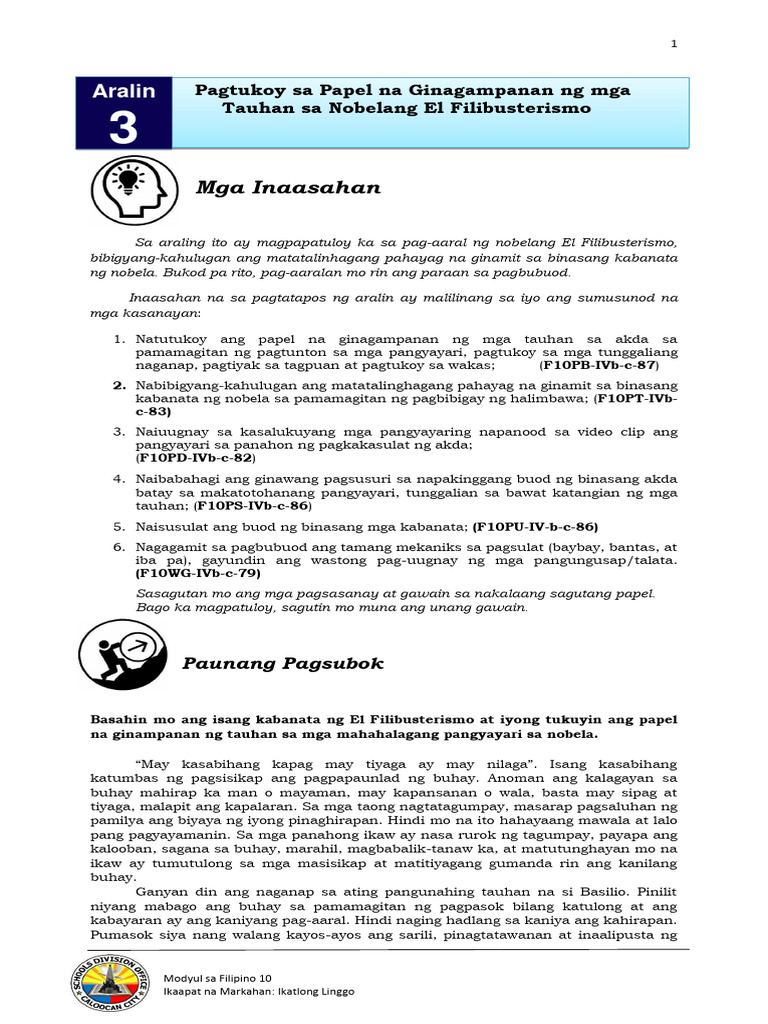 Filipino 10 Q4 Week 3 | PDF
