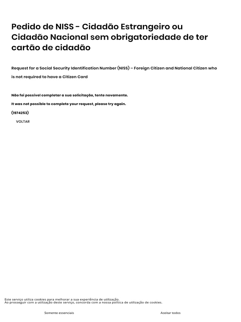 Pedido de NISS para Estrangeiros | PDF