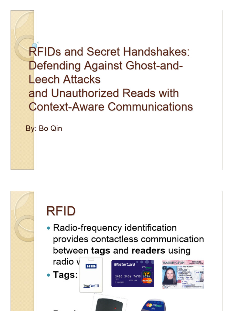 RFID Presentation | Download Free PDF | Radio Frequency Identification ...