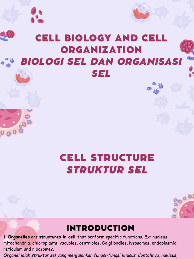 Cell Biology and Cell Organization Biologi Sel Dan Organisasi Sel | PDF