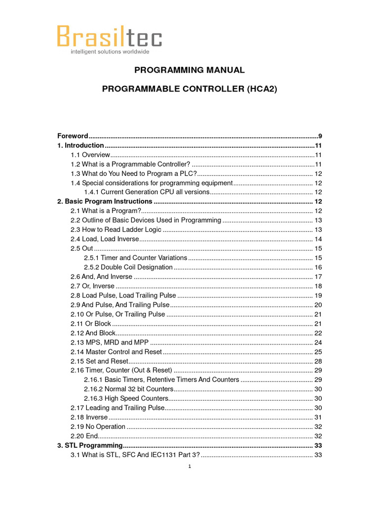 HCA2C Manual de Programação | PDF | Programmable Logic Controller ...