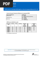 Cefr Levels For Cambridge Igcse English Language As A Second Language ...