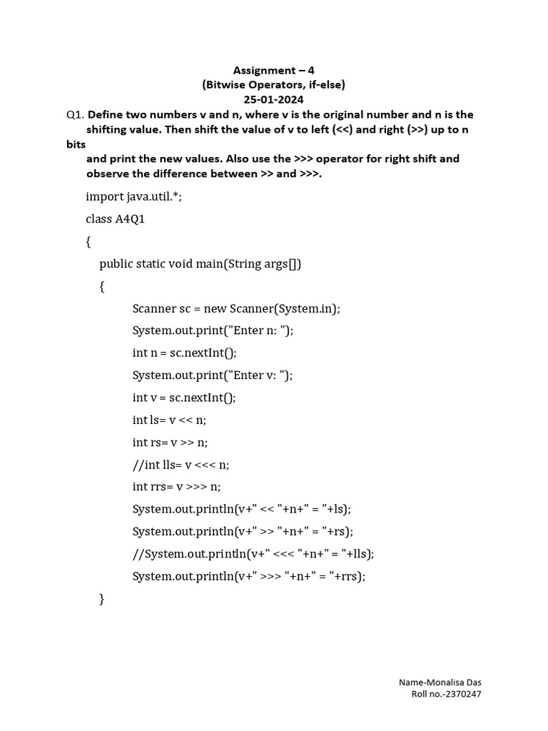 Java Assignment 4 1 Pdf Computer Science Computer Engineering
