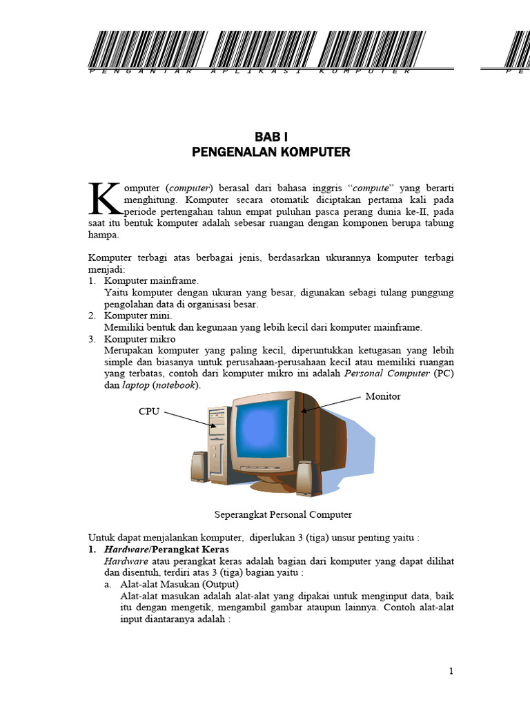 Pengenalan Dasar Dasar Komputer | PDF | Komputer