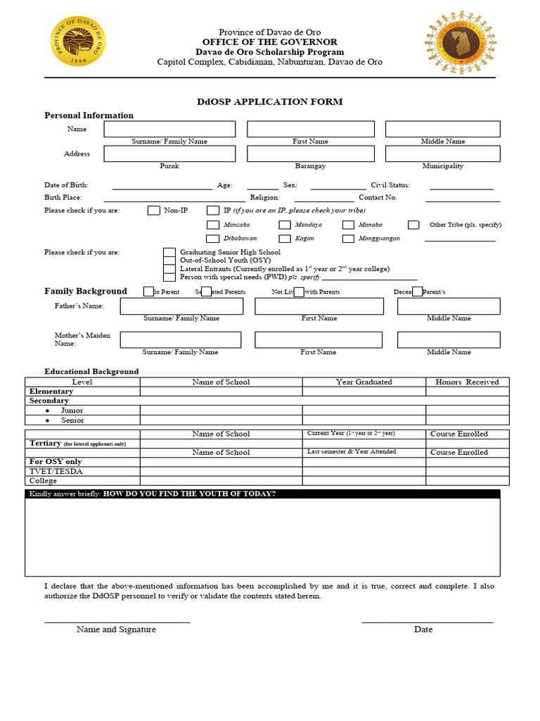 Application Form 2023 | PDF