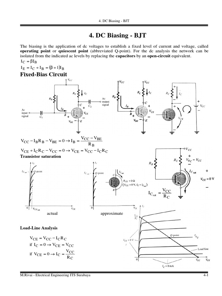 DC Biasing-BJT | PDF | Bipolar Junction Transistor | Electrical Network