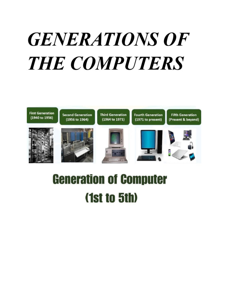 GENERATIONS OF THE COMPUTERS | PDF | Integrated Circuit | Transistor