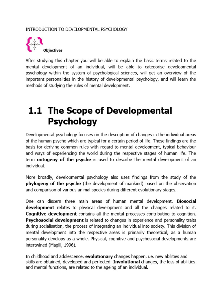 Intro to Developmental Psychology | PDF | Developmental Psychology ...