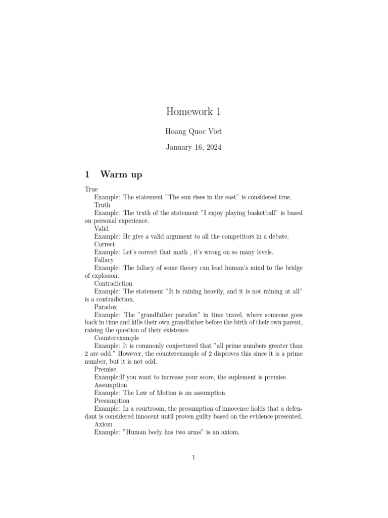 Hoang Quoc Viet 2313890 L05 | PDF | Argument | Mathematical Logic