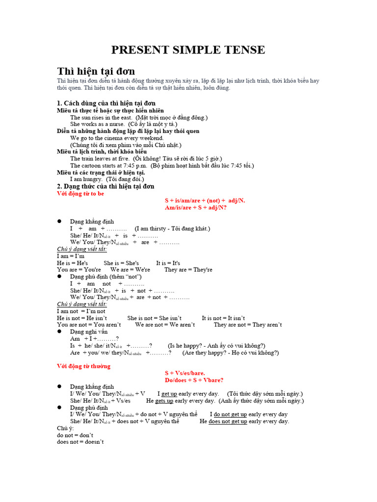 PRESENT SIMPLE | PDF