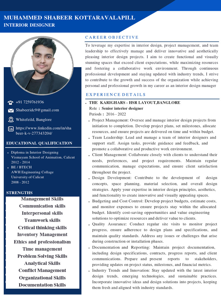 Shabeer - 20resume111 (1) - 5 | PDF | Design | Project Management