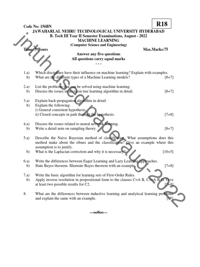 156bn - Machine Learning | PDF | Machine Learning | Algorithms